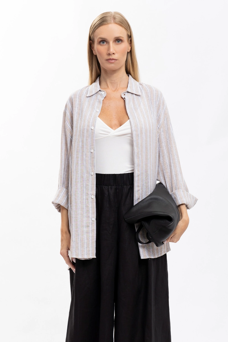 Camisa de Linho Baro Listrada | Versatil | Toruss - Camisa Linho Baro ...